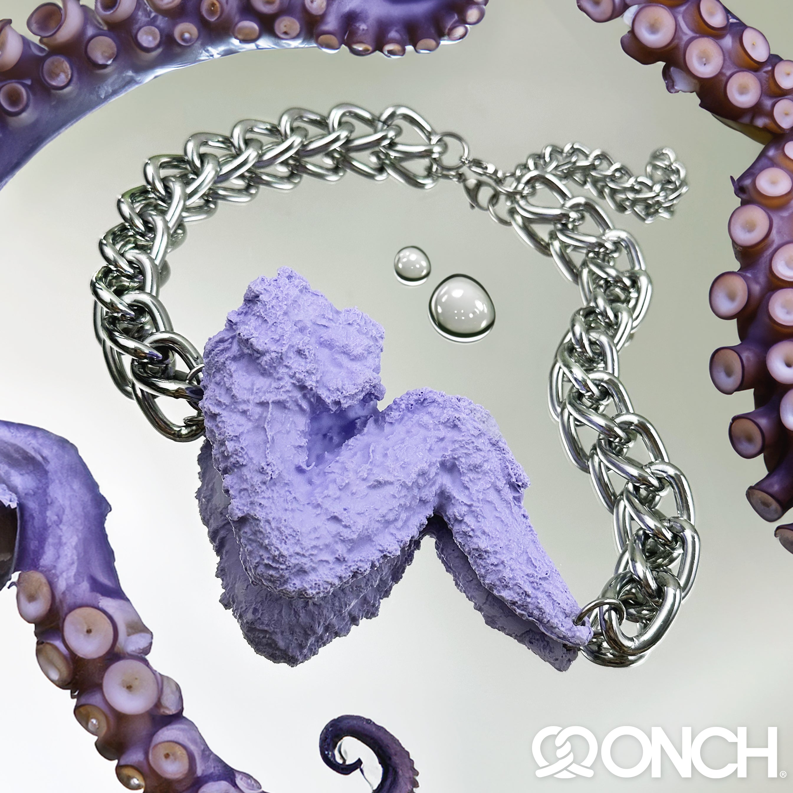 Purple Fried Chicken Wing Necklace – ONCH LLC