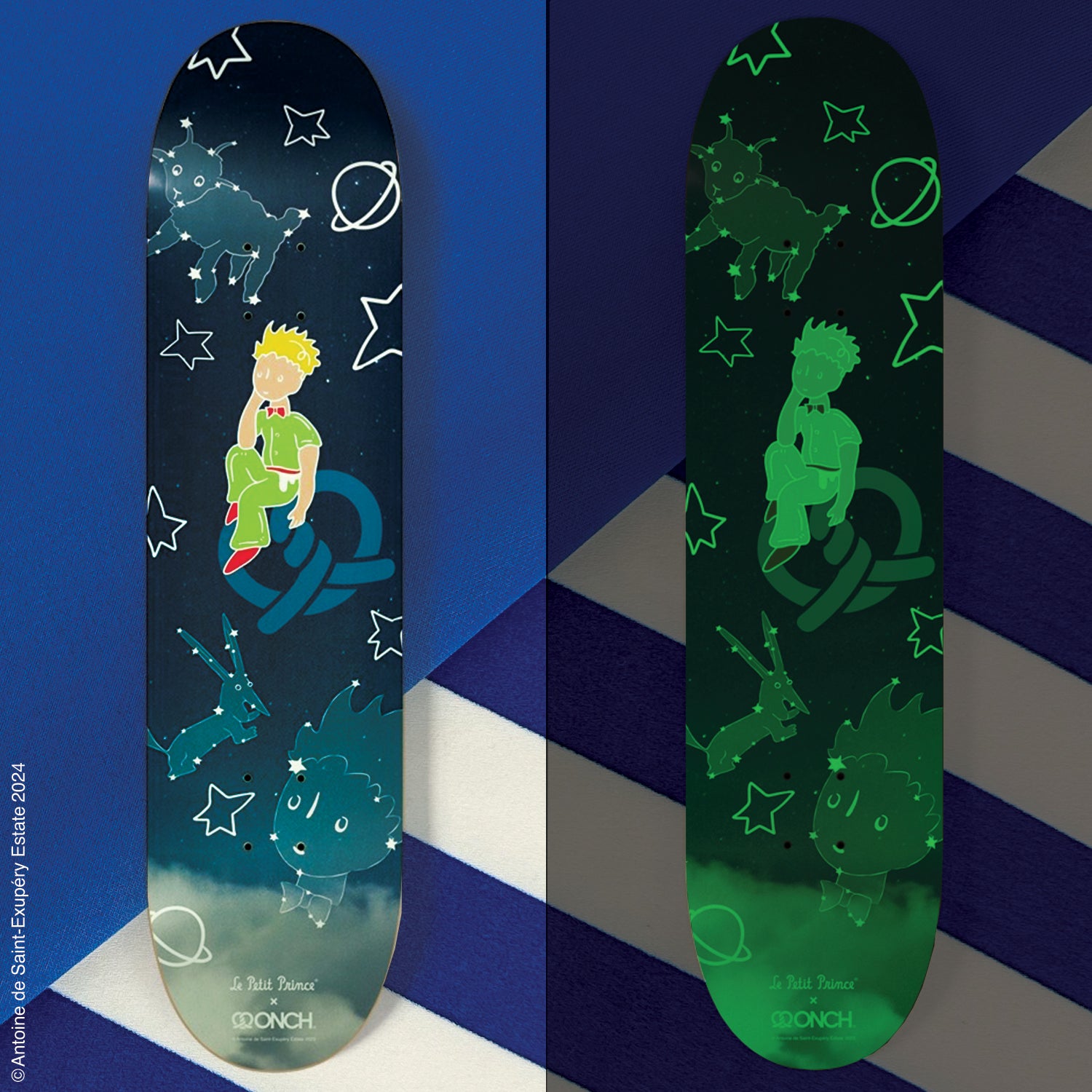 Le Petit Prince®️ x ONCH - Pretzel Prince Skateboard Deck (Glow-in-the ...