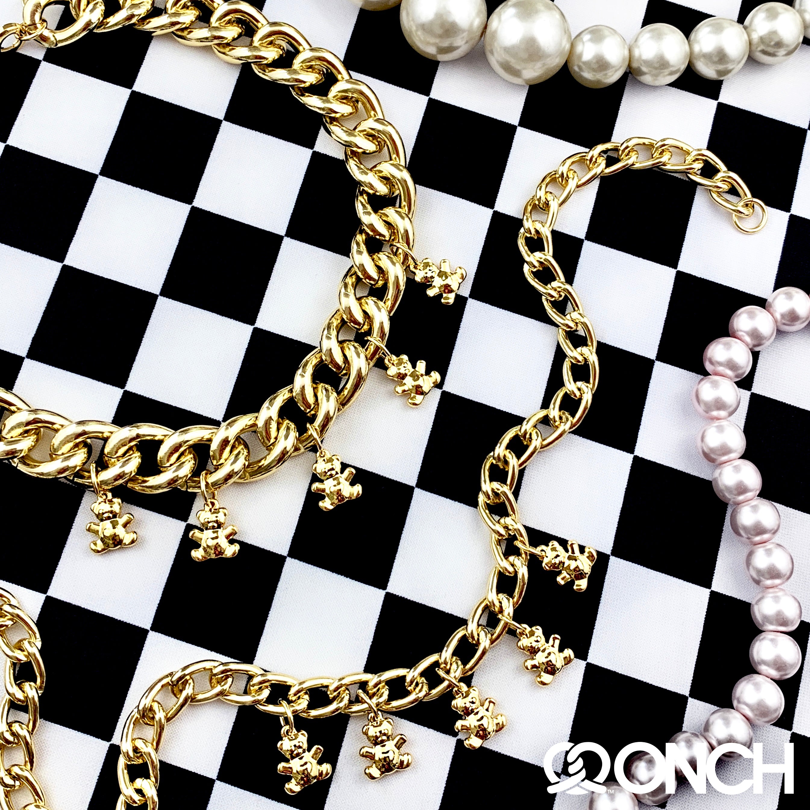 ONCH Gold Teddy Bear Necklace – ONCH LLC